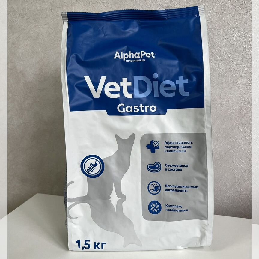 AlphaPet Gastro для кошек 1,5 кг