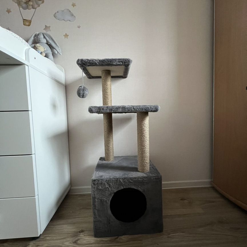Когтеточка домик для кошки новая
