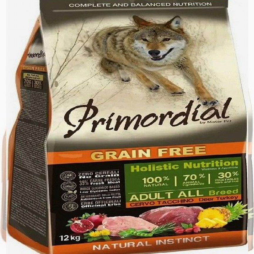 Сухой корм Primordial 12 кг / Корм для собак