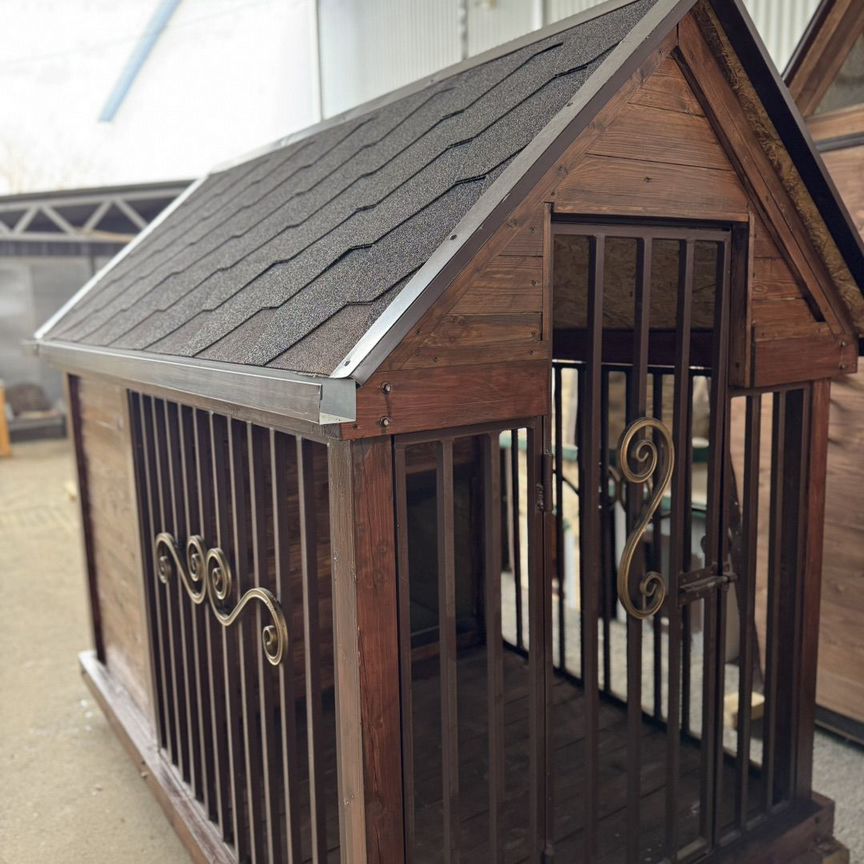 Клетка вольер для собак с будкой