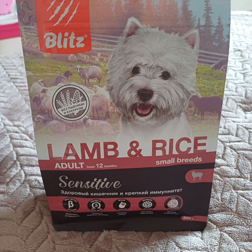 Корм для собак blitz lamb