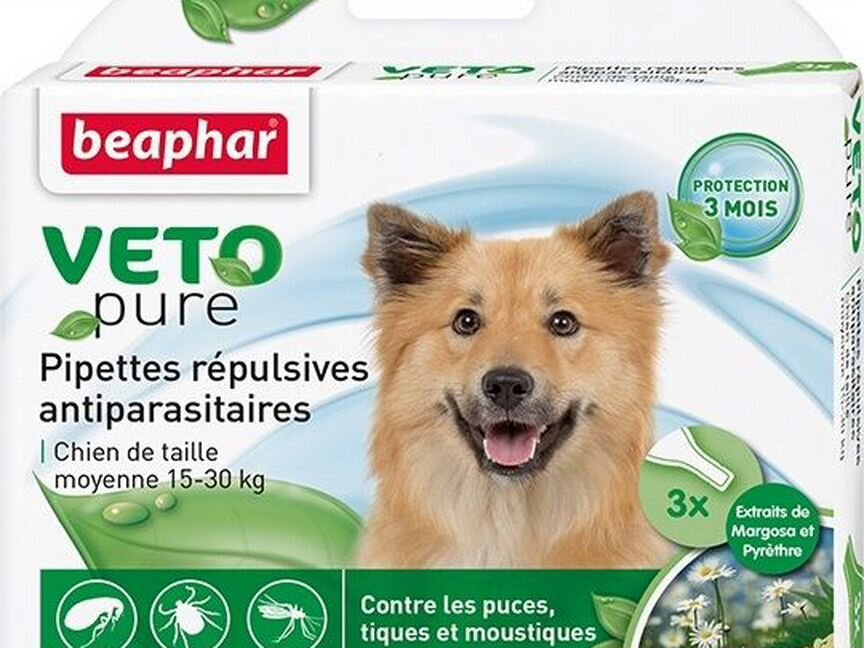 Beaphar биокапли от паразитов для собак средних по