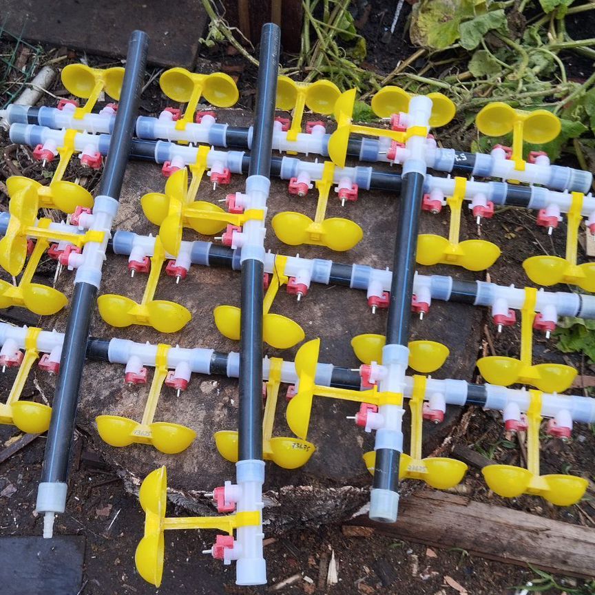 Нипельные поилки для кур