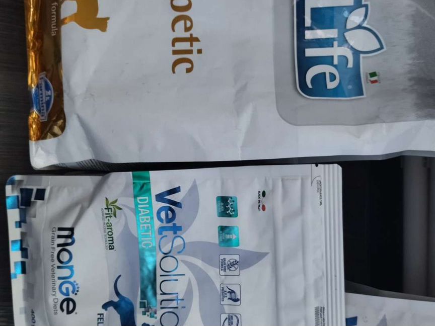 Корм для котов- диабетиков (Монж, ветлайф Фармина)