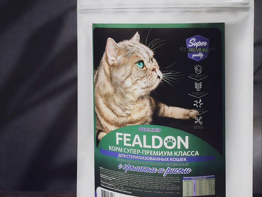 Корм для стерилизованных кошек fealdon 8кг
