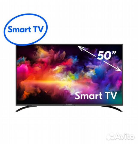 Телевизор 127см 50" HDR 4K Smart TV Hartens новые купить в Омске ...