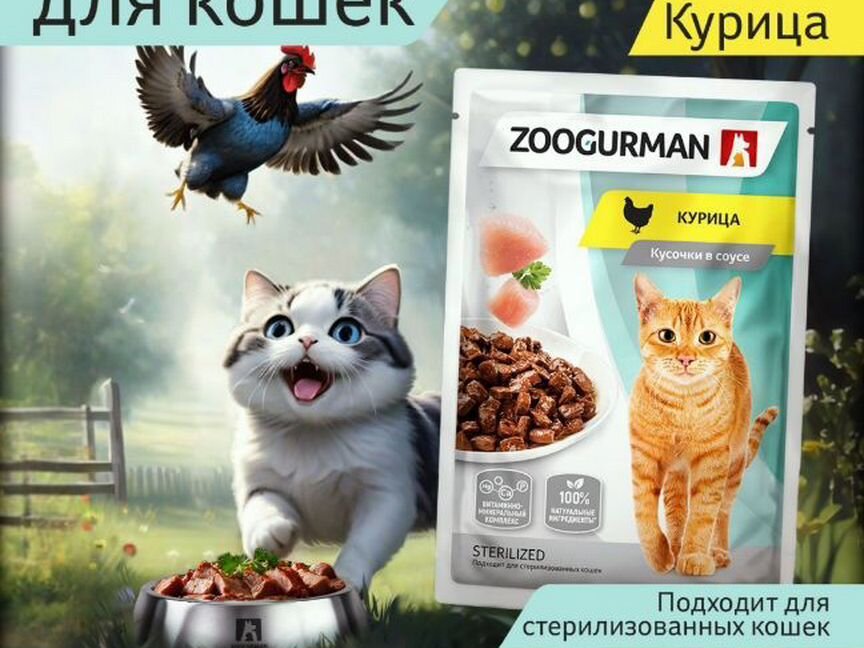Паучи для кошек Зоогурман премиум