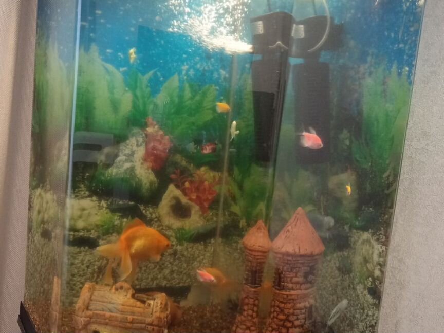 Продам аквариум с тумбой (угловой) 120литров