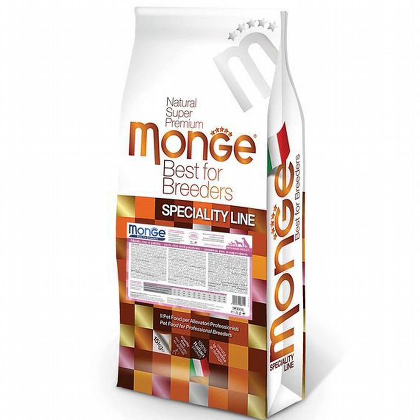 Корм для собак monge свинина/рис/картофель 15кг