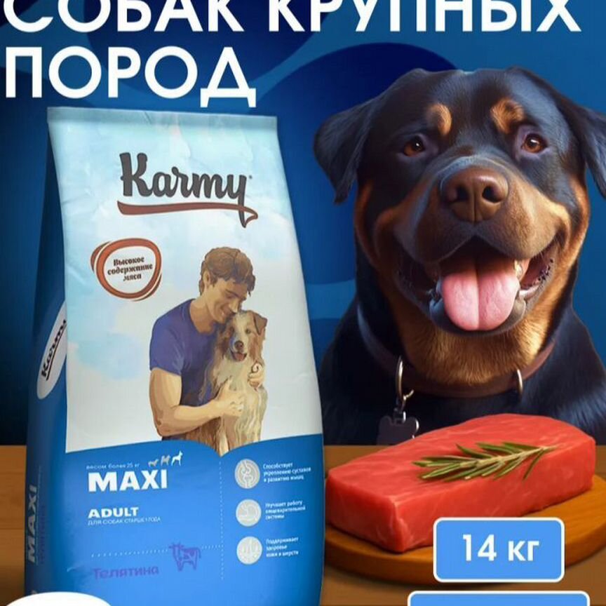 Сухой корм для собак крупных пород