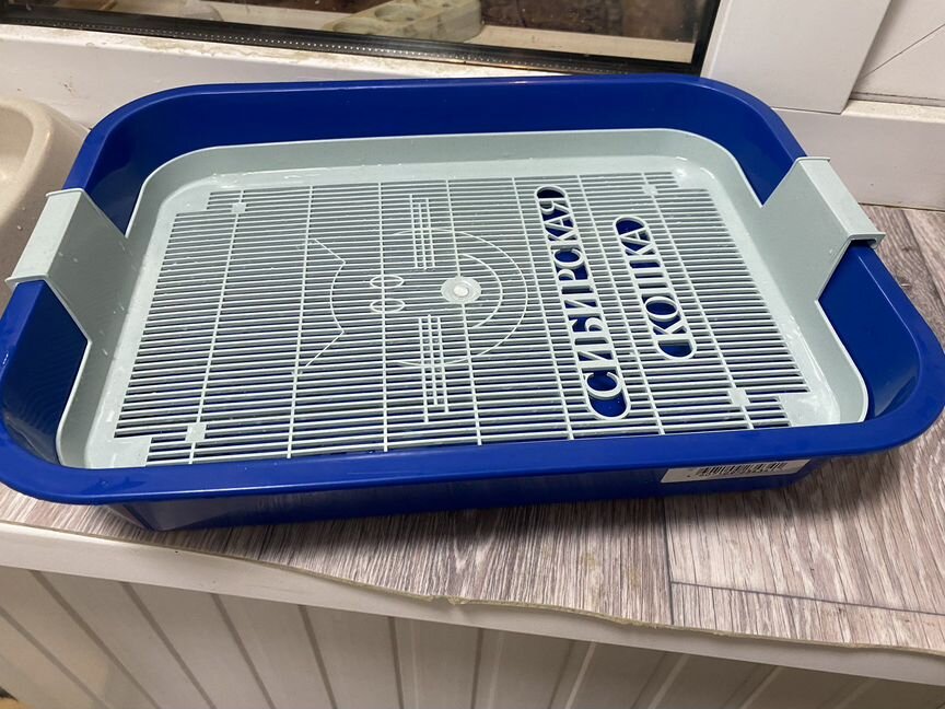 Лоток и миска для кошки