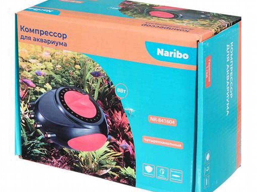 Компрессор Naribo четырехканальный, 8Вт, 4х3,5л/ми