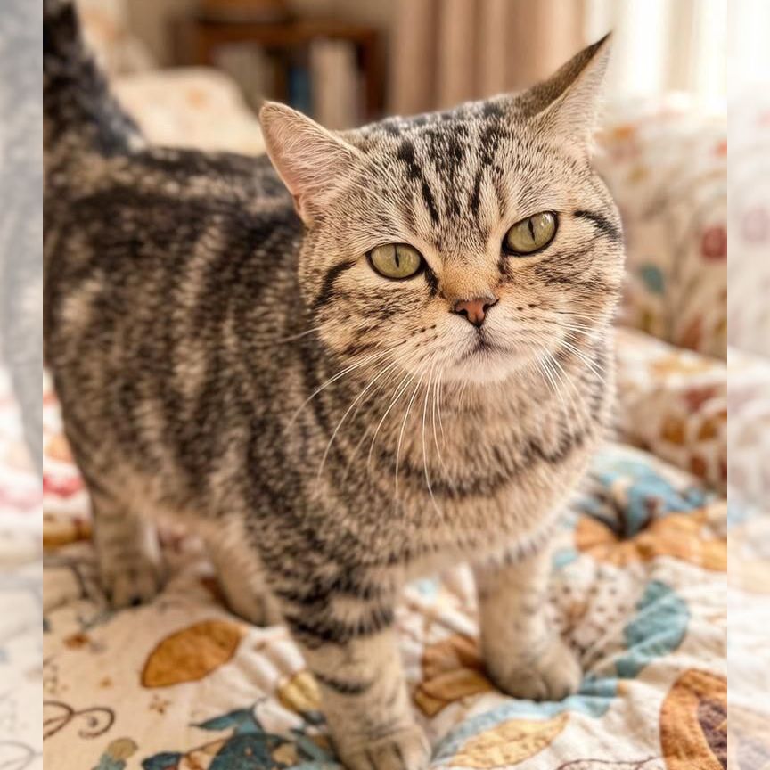 Шотландская прямоухая короткошёрстная, взрослая кошка