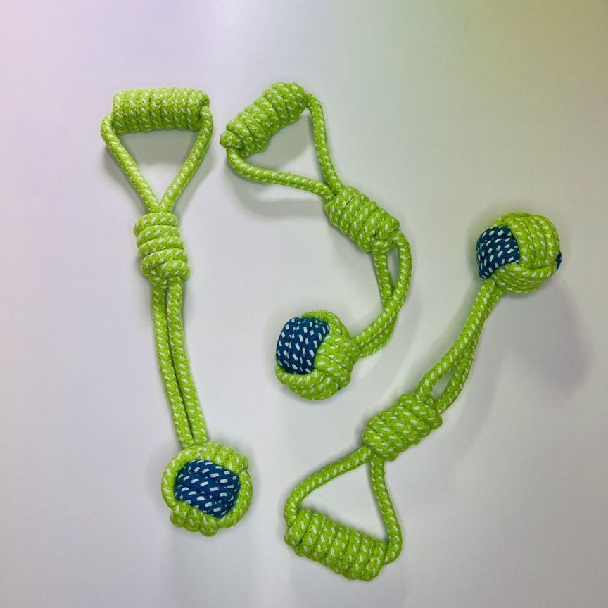 Новые игрушки для собак из каната грейфер зеленые