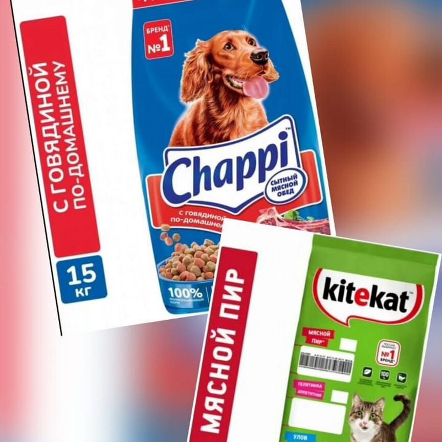 Китикет 15 кг мясной пир Чаппи 15 кг