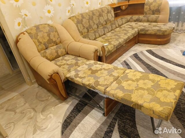 Большой угловой диван модульный бу , ширина 220, глубина 150, высота ...