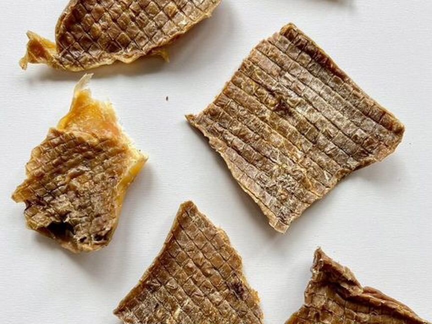 Лакомство для собак: Вымя говяжье сушеное