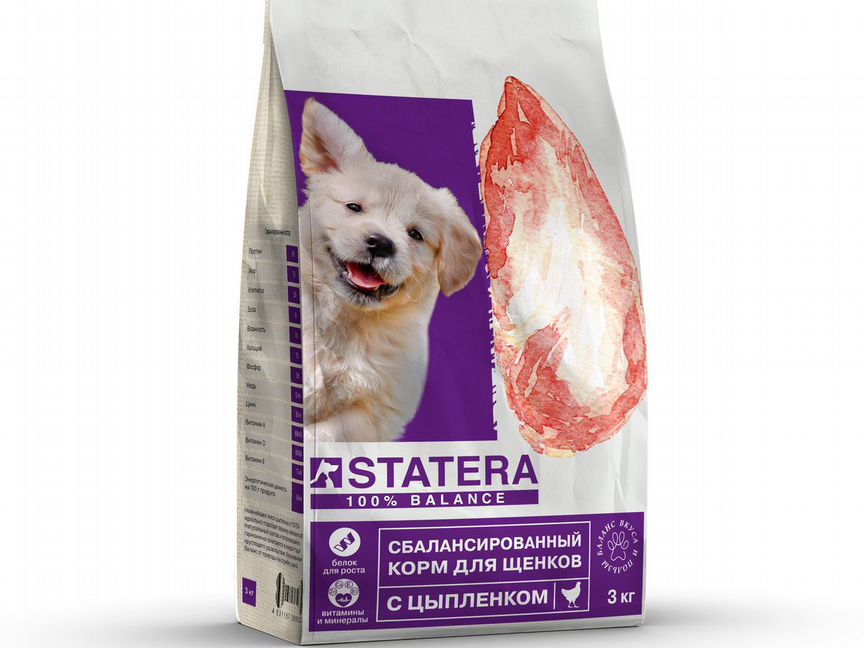 Корм Statera(Статера) для щенков с цыпленком 18 кг