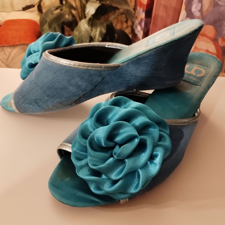 Тапки женские 38 полнота велюр на гейше