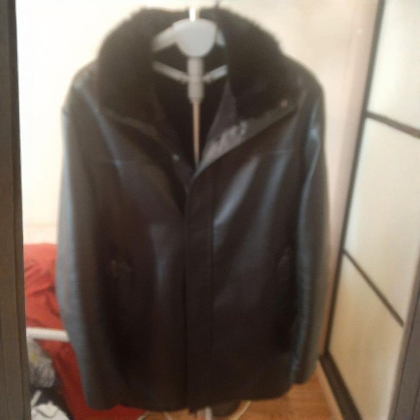 Куртка мужская из натуральной кожи утепленная