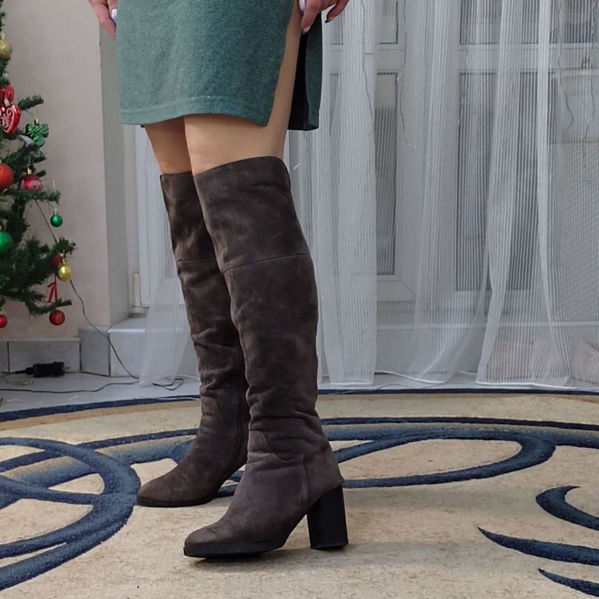 Сапоги женские натуральная замша 38 размер